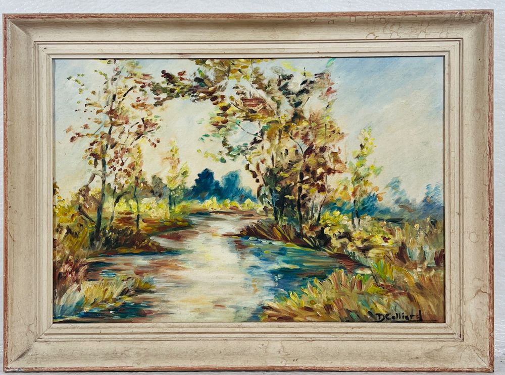 D. Colliard Landschaft Gemälde Öl auf Leinwand (Gebraucht) in Root für ...