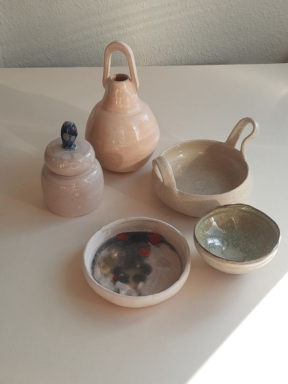 5-tlg. Keramik Set, Unikate, handgemacht, Schalen, Vase (Gebraucht) in Zürich für CHF 30 – nur ...