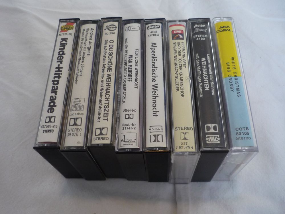 8x MC Kassetten alle Weihnachtslieder Weihnachten usw Set (Gebraucht ...