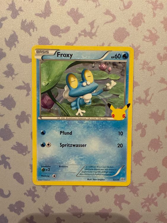 Froxy 22/25- Pokemon MCD 2021 - 25 Jubiläum (Neu (gemäss Beschreibung ...