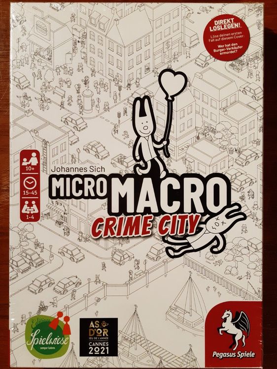 MICRO MACRO CRIME CITY - Pegasus Spiele, 2020 (Neu und originalverpackt) in Ortschwaben für CHF ...