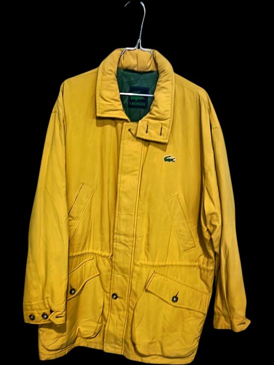 Vintage Lacoste Mustard Yellow Jacket - Quilted Green Lining (Gebraucht ...