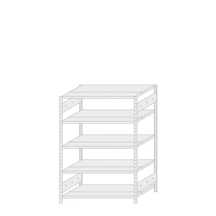 Errex Gestell - Metall, Höhe 200 cm, Tiefe 30 cm, 6 Tablare (Gebraucht ...