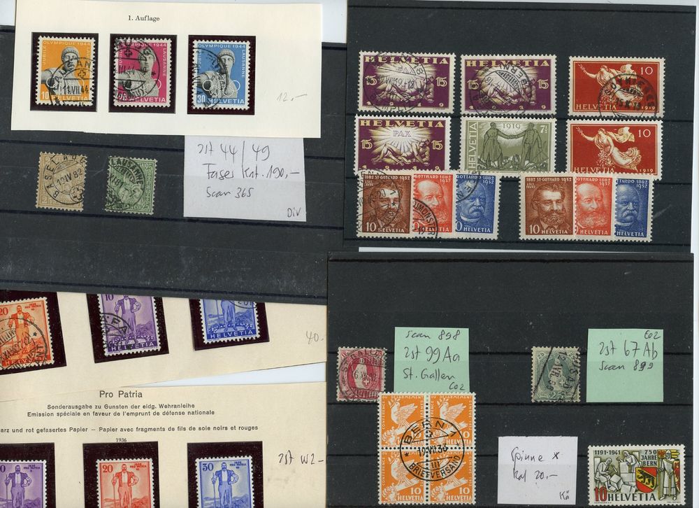 1 Posten diverse Schweizer Marken auf 6 Scans (Gebraucht) in ...