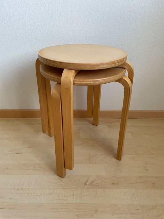 Design Hocker Holz stapelbar Ikea Frosta / Stil Artek Aalto (Gebraucht) in Sarmenstorf für CHF ...