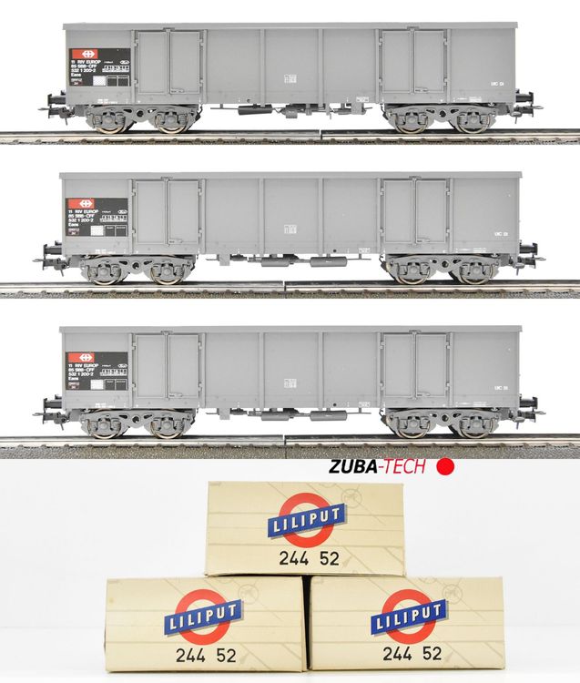 Liliput 3x Offene Güterwagen SBB H0 GS Analog mit OVP | Kaufen auf Ricardo