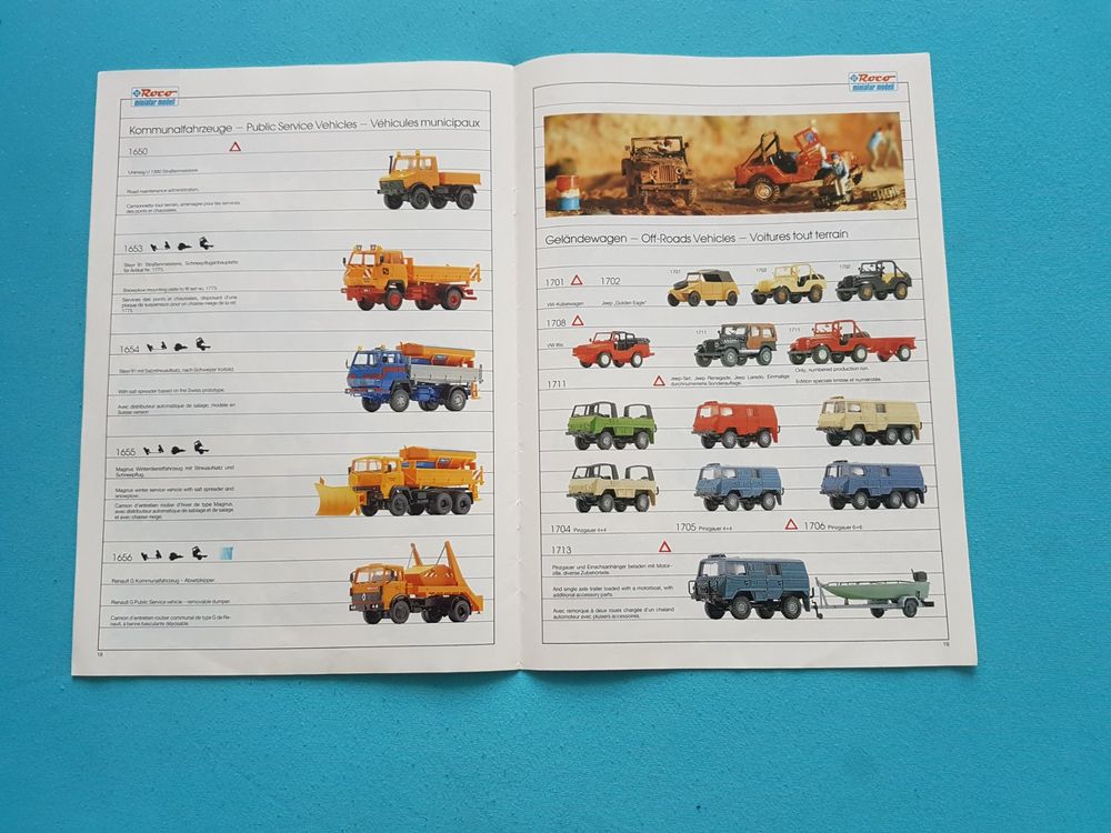Catalogue, Katalog, ROCO, Miniatur modell, HO, 1:87, 1988 (Gebraucht ...