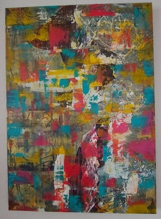 Bild, viele Farben, Unikat von mir selbstgemalt 50×70 | Kaufen auf Ricardo