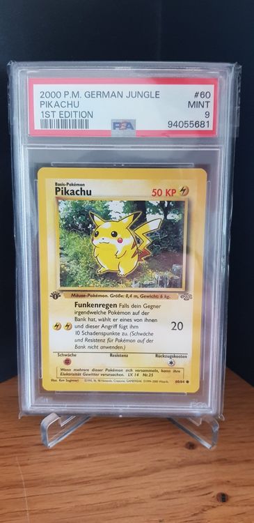 Pokemon karte Pikachu 1. Edition German PSA 9 Mint (Neu (gemäss ...