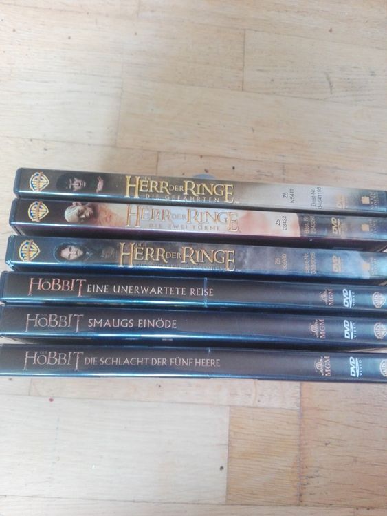 Der Herr der Ringe + Der Hobbit (Trilogien) -6'DVD's-Set- (Gebraucht ...