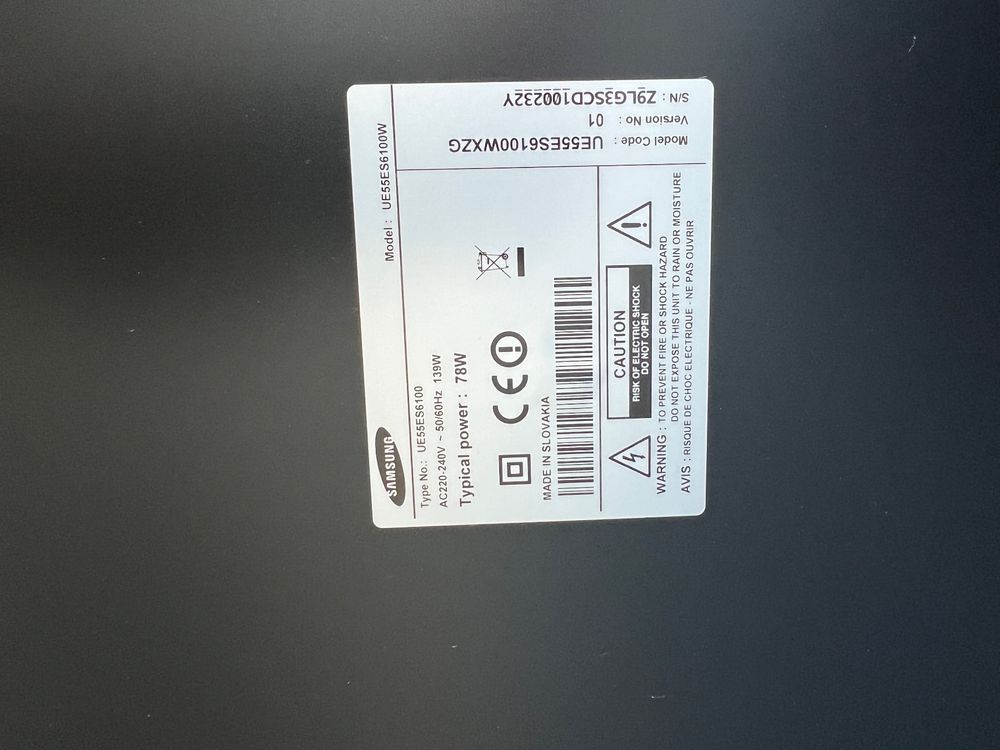Samsung UE55ES6100 Fernseher, 55 "LED, 200Hz, 3D, WiFi, PVR (Gebraucht ...