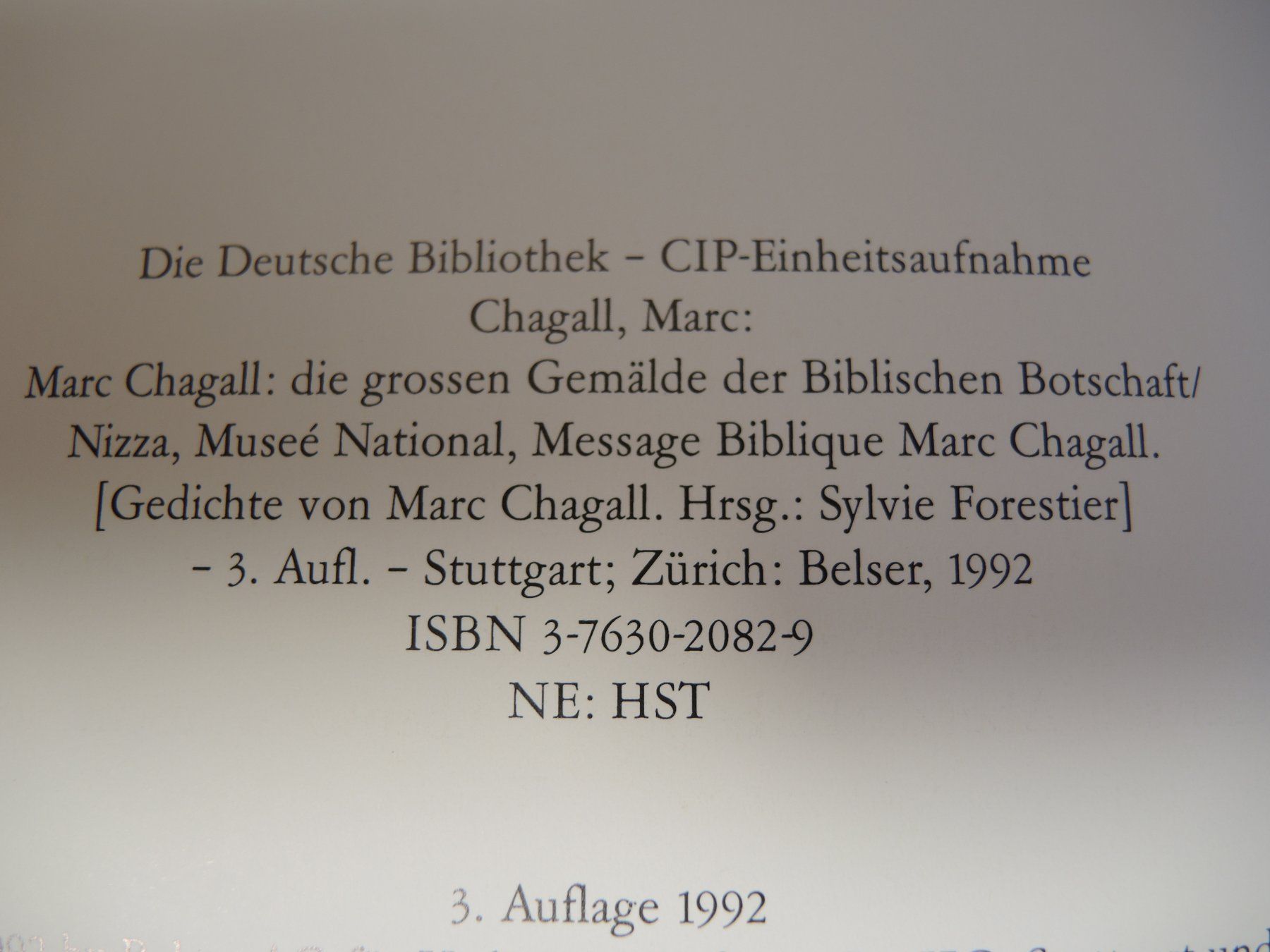 Marc Chagall Belser Verlag Gemälde der biblischen Botschaft (Gebraucht ...