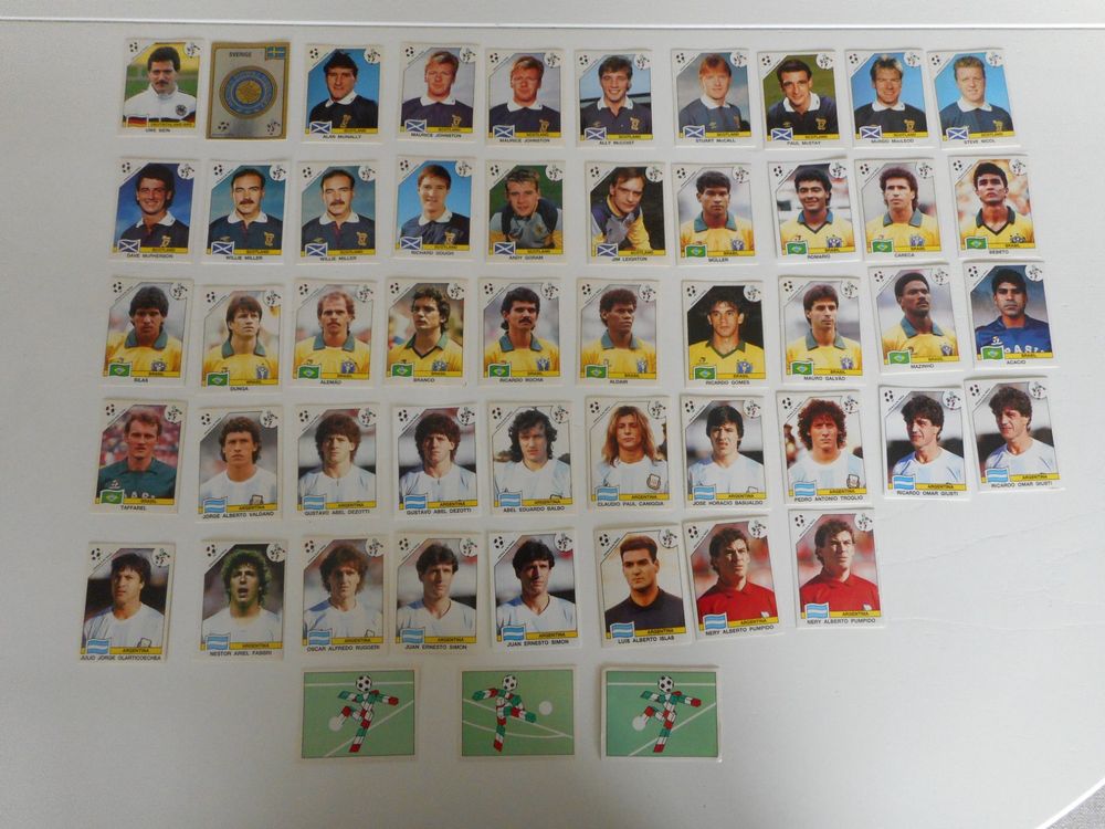 Panini Sticker/Album WM Italia 90/1990 51 Sticker Orginal (Gebraucht ...