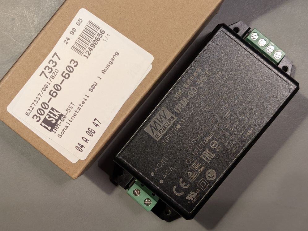 Mean Well IRM-60-5ST Schaltnetzteil, 60W, 5V, 10A (Neu und ...