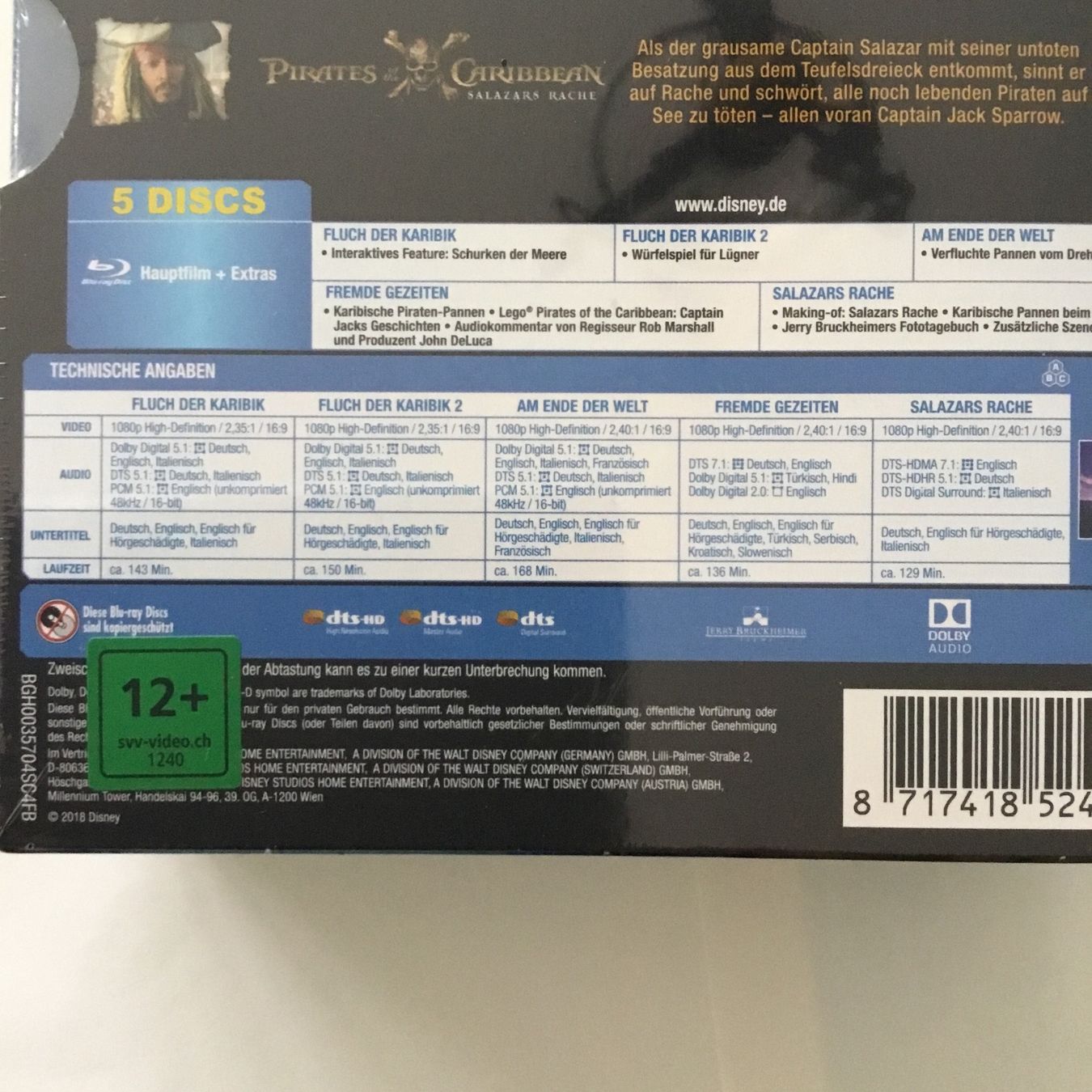 📀 Pirates of the Caribbean 1bis5 Blu Ray Neu OVP (Neu und ...