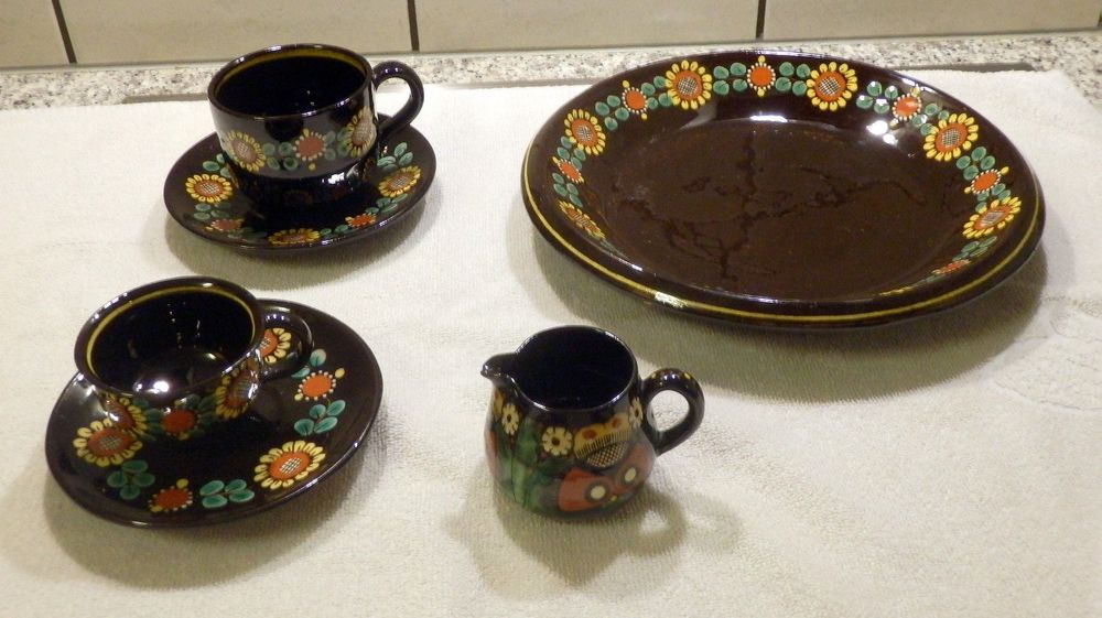 Keramik, Röstiplatte, Kaffee- Espressotasse, Rahmkrüglein (Gebraucht ...