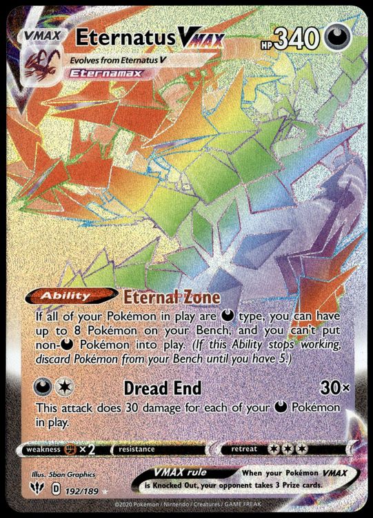 Pokémon Eternatus VMAX Rainbow Secret Rare NM / EN Endynalos | Kaufen ...