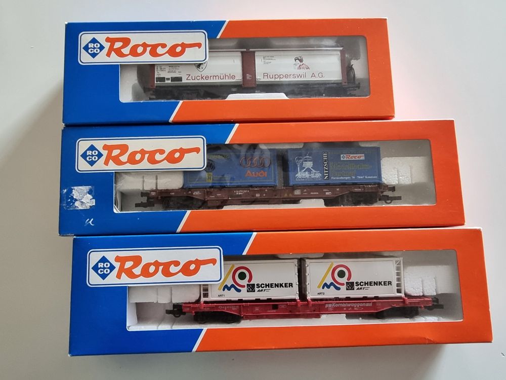 3 Roco H0 containertragwagen | Kaufen auf Ricardo
