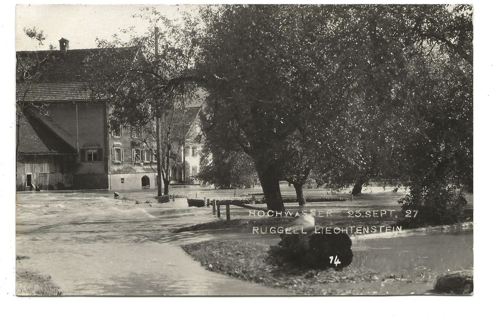 Ruggell - Liechtenstein - Rhein-Hochwasser Sept. 1927 (Gebraucht) in Engelburg für CHF 19.9 ...