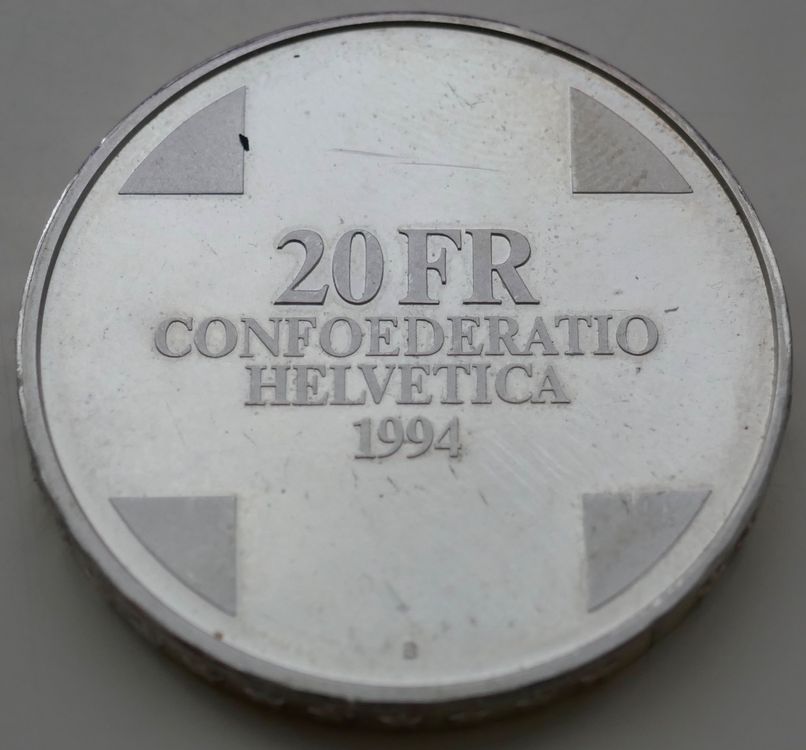 20 Franken Gedenkmünze 1994, Silber | Kaufen auf Ricardo
