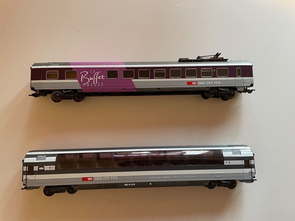 2 SBB Märklin Eurocity Personenwagen 1 Restaurant 1 Panorama (Gebraucht) in Blonay für CHF 70 ...