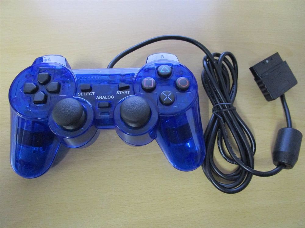 Playstation 2 Controller blau clear PS2 (Neu (gemäss Beschreibung)) in ...
