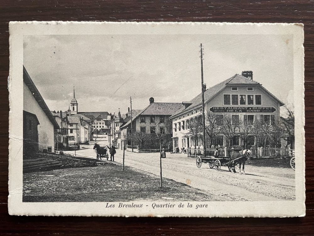 LES BREULEUX (Franches-Montagnes) Quartier de la gare, 1915 (Gebraucht ...