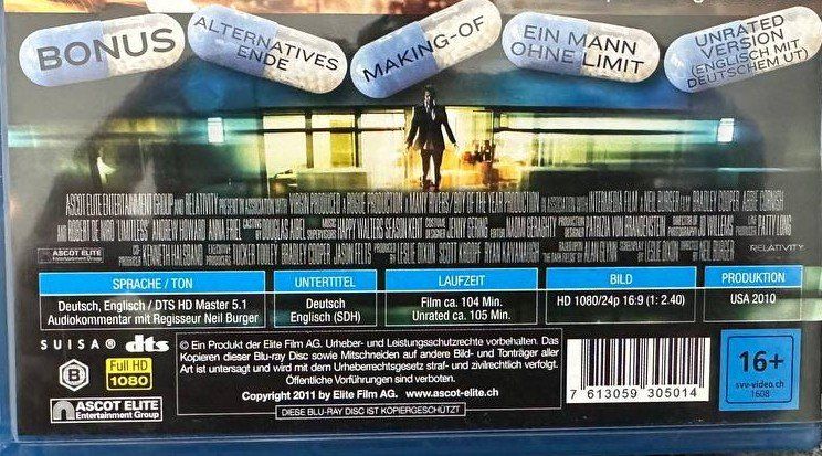Limitless - Ohne Limit (Blu-ray) - Top Zustand! (Gebraucht) in Beringen für CHF 2 – mit ...