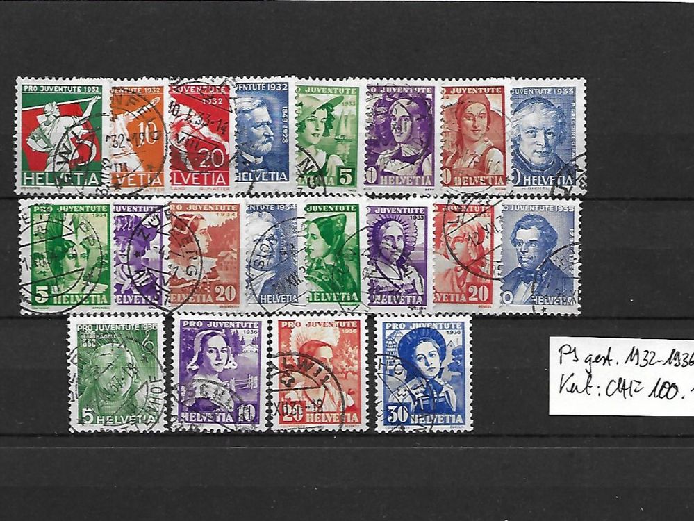 PJ 1932 - 1936 gest. Kat: CHF 100.- (Gebraucht) in Basel für CHF 1 – mit Lieferung auf Ricardo ...