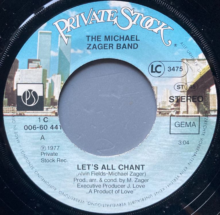 THE MICHAEL ZAGER BAND - LET'S ALL CHANT (Gebraucht) in Poliez-Pittet ...