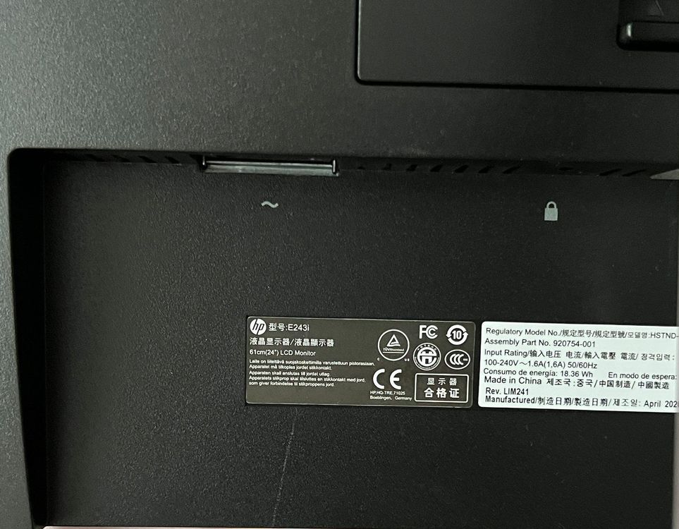 2× HP E243i 24 Zoll Full HD Monitor Bildschirm (Gebraucht) in ...
