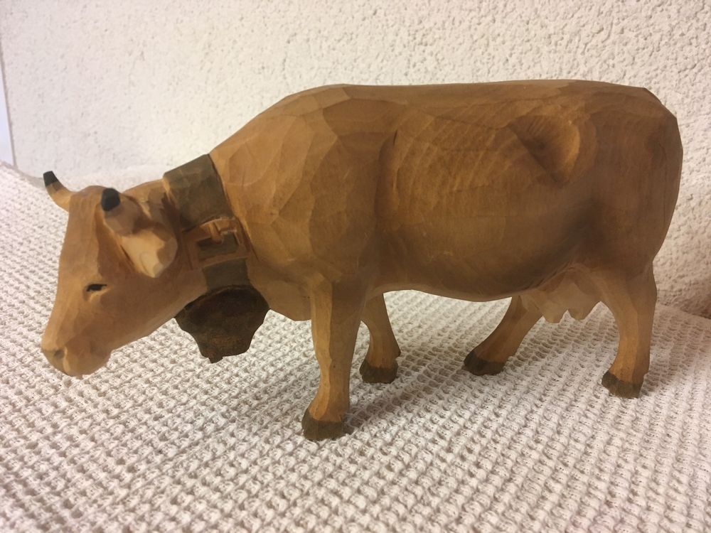 Huggler Brienz Kuh mit Treichel braun Serie 14 cm (Neu (gemäss ...