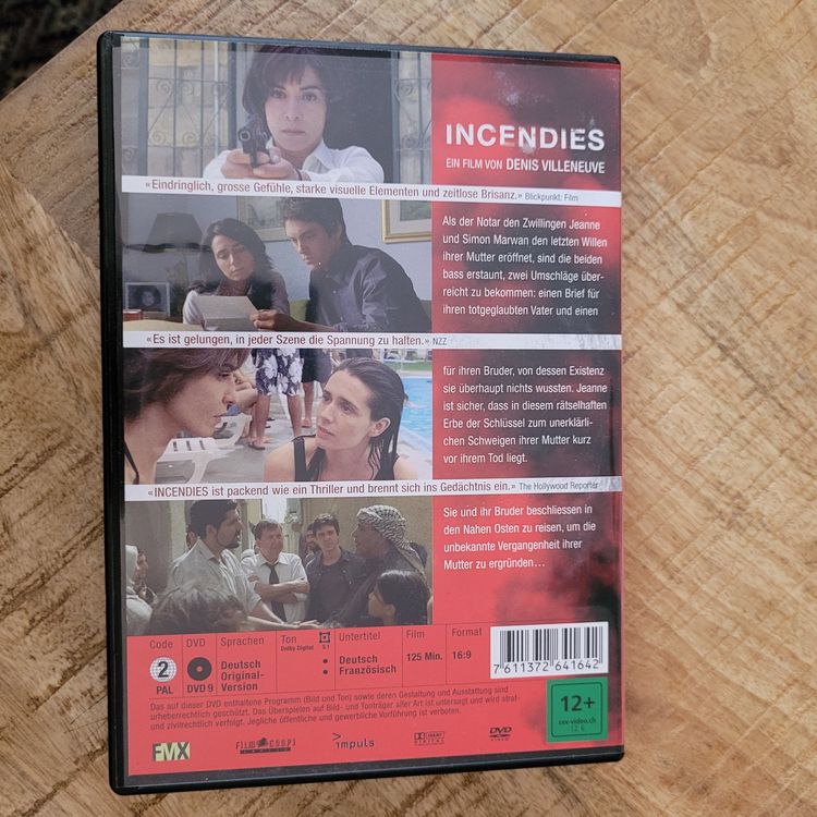 Incendies dvd Die Frau die Singt von Denis Villeneuve (Gebraucht) in ...
