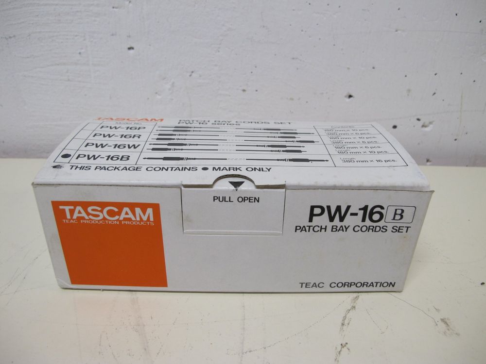 TASCAM PW 16 PATCH BAY CORDS SET NEU ! | Kaufen auf Ricardo
