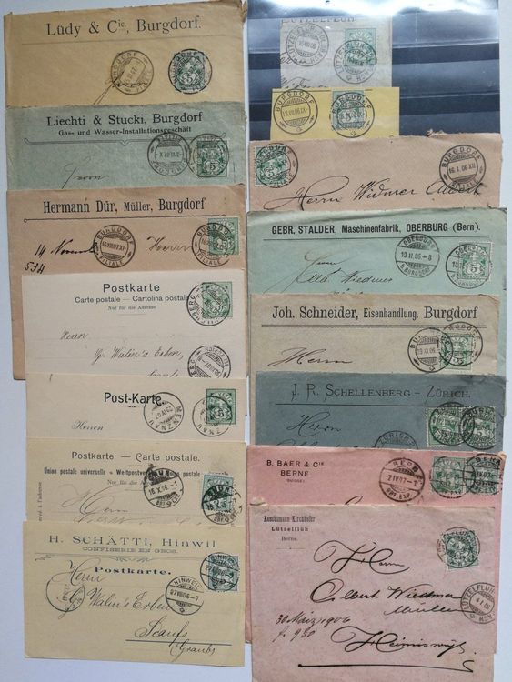 Alte Briefe+Karten 5Rp-Ziffermuster 1906 | Kaufen auf Ricardo