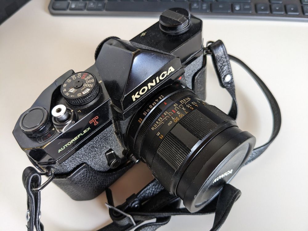 Konica Autoreflex T inkl. 3 Objective, Blitz+ Fototasche. | Kaufen auf ...