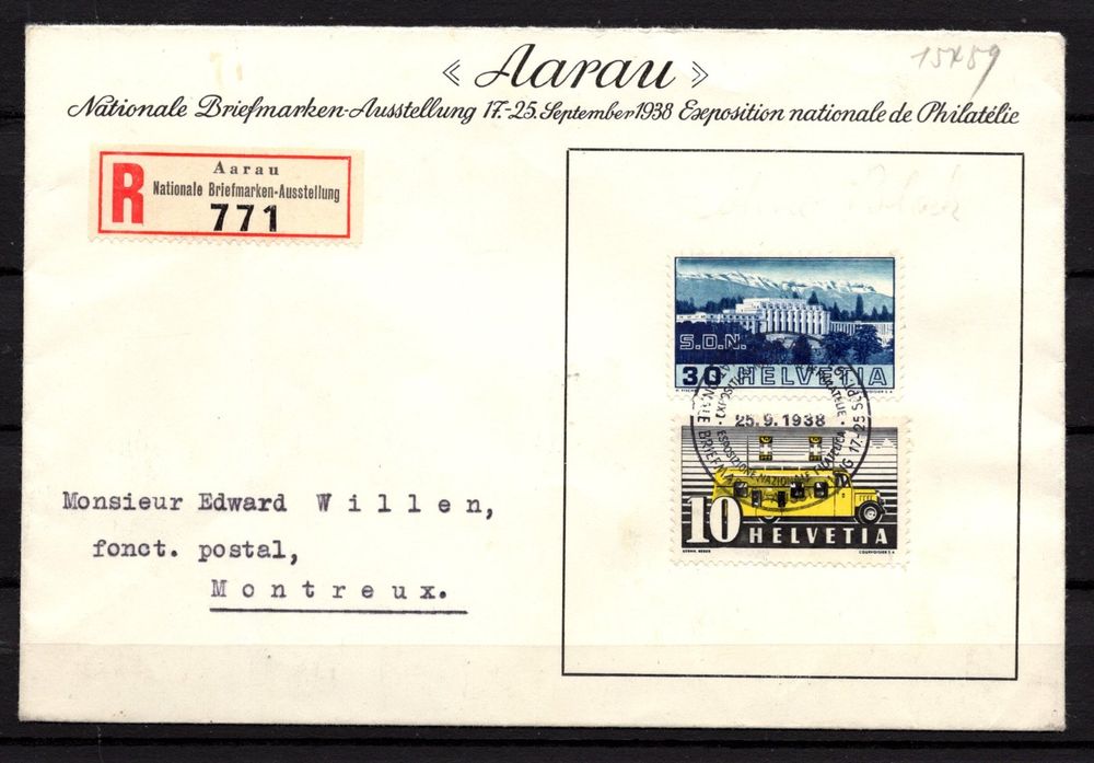 R601 / Lettre exposition 1938 (Gebraucht) in Ste-Croix für CHF 3 – mit Lieferung auf Ricardo kaufen