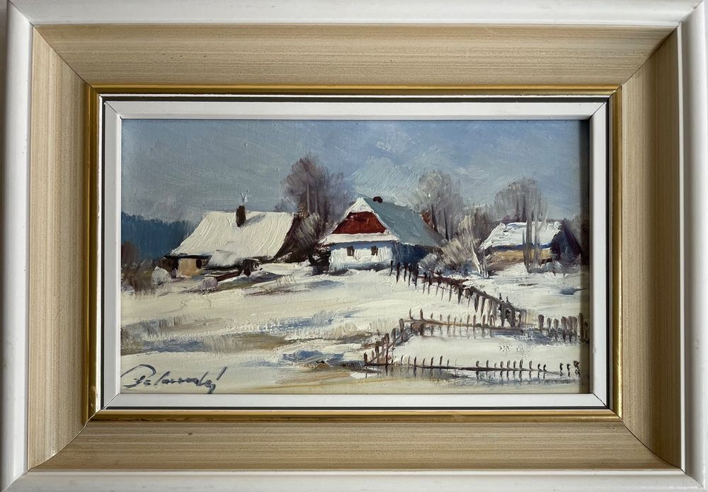 Vintage Gemälde Winterlandschaft Unleserliche Signiert (Gebraucht) in Baar für CHF 10 – mit ...
