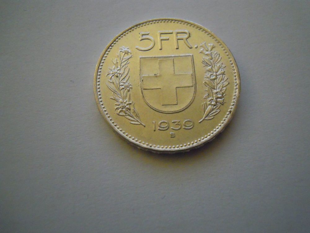 5 FR. 1939 vorz (Gebraucht) in Kriegstetten für CHF 10.2 – mit Lieferung auf Ricardo kaufen