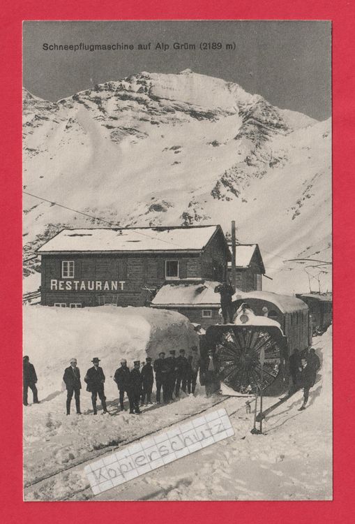 Alp Grüm (GR) "Poschiavo" WAB Bahn mit Schneepflugmaschine (Gebraucht ...