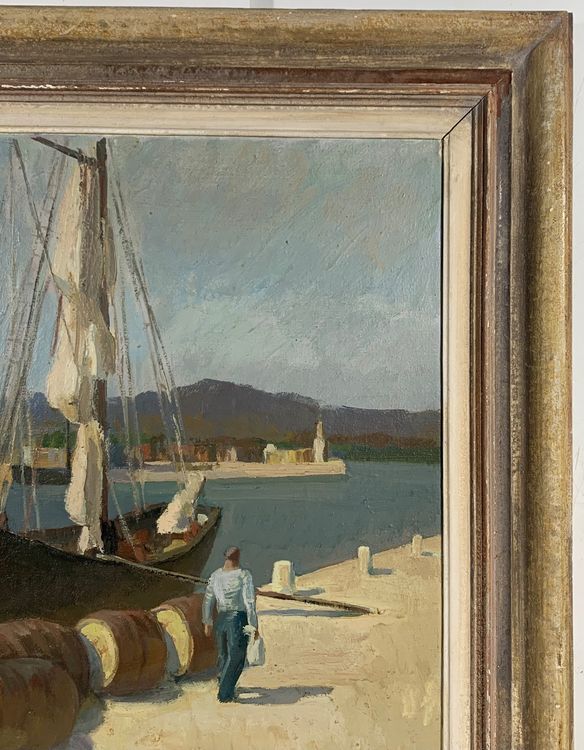 Alfred Bloesch (1890-1967) Gemälde -am Hafen St.Tropez (Gebraucht) in ...