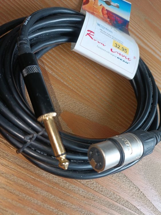 XLR 3 Pol, female - Klinke 6.3mm, male 7 m (Neu und originalverpackt ...