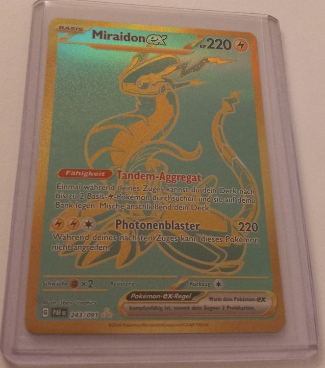 Pokemon Paldeas Schicksale Miraidon ex Gold 243/091 (Neu (gemäss ...