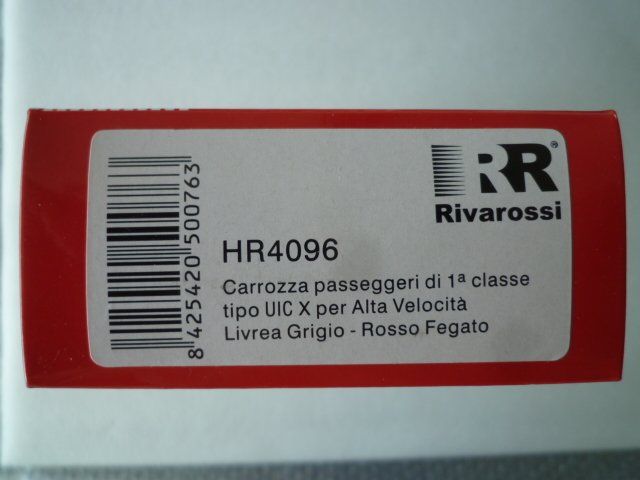 NEU-Rivarossi HR4096 Carozza 1. cl. FS UIC-X alta velocita (Neu und ...