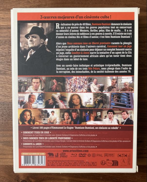 Damiano Damiani – Trilogie Collector Blu-ray + Livre (Artus) (Neuf ...