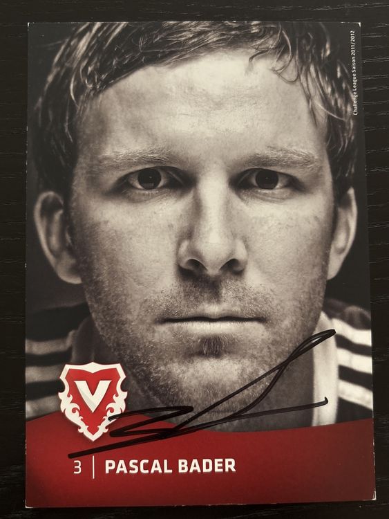 FC Vaduz Autogrammkarte Pascal Bader signiert (Gebraucht) in Uetendorf für CHF 10 – mit ...