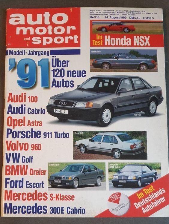 AMS 18/90 Honda NSX Mitsubishi Debonair Mini Cooper 405 xa (Gebraucht ...