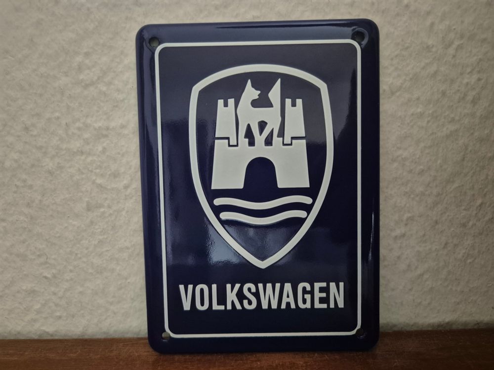 Emailschild VW Werkstatt Auto Service Garage Emaille Schild (Neu ...