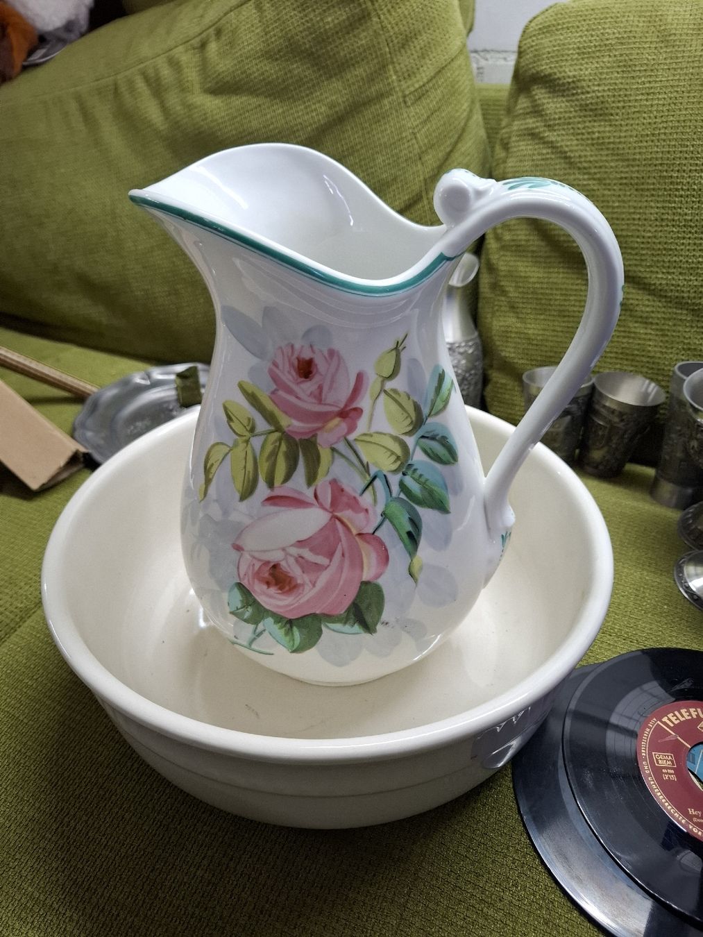 Antike Waschkrug und Schüssel Set, Keramik, Anton 🌸🌷 (Gebraucht) in ...