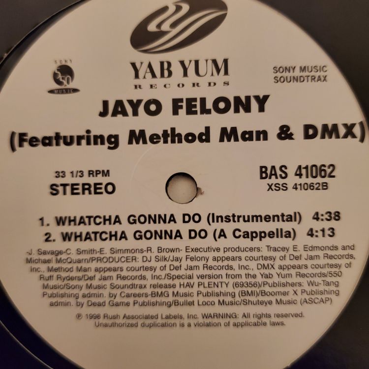 METHOD MAN🔥DMX🔥Jayo Felony: VINYL inkl. Instru+Acappella👍 (Gebraucht ...